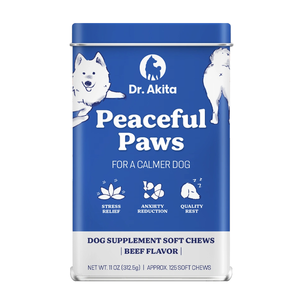 Peaceful Paws - Dog Supplement Soft Chews For A Calm Canine – Dr. Akita
